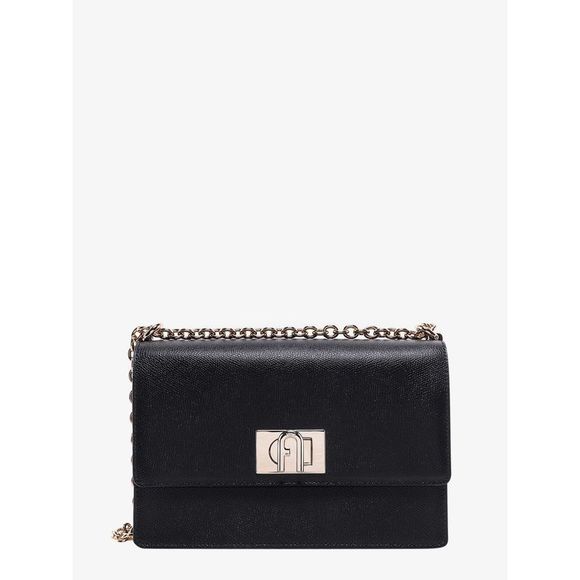 Furla | Bags | Furla Woman Leather Shoulder Bag With Metal Logo | Poshmark